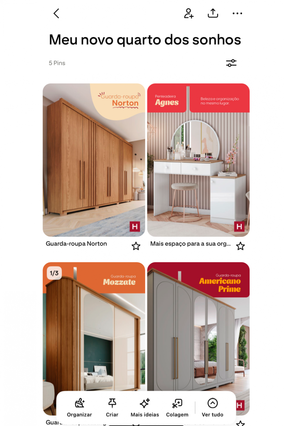 Saiba como criar um quadro de inspirações no Pinterest